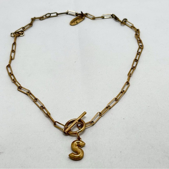 Plunder | Jewelry | Plunder Gold Initial S Chain Link Necklace | Poshmark